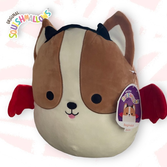 Squishmallows | Toys | Nwt Squishmallow 8 Reginald The Corgi Devil Dog ...